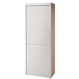 eurokraft pro Rollladenschrank, 5 Fachböden, Nussbaum-Dekor / alusilber