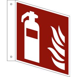Brandschutzzeichen, Feuerl&ouml;scher, VE 10 Stk, Kunststoff, Fahnenschild, 150 x 150 mm kaiserkraft