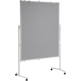 Maul Moderationstafel Maulpro, Textil-Oberfl&auml;che, grau, BxH 1200 x 1500 mm