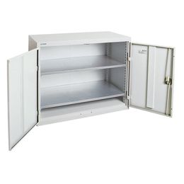 Fl&uuml;gelt&uuml;rschrank, mit Vollblecht&uuml;ren, 2 Fachb&ouml;den, lichtgrau kaiserkraft