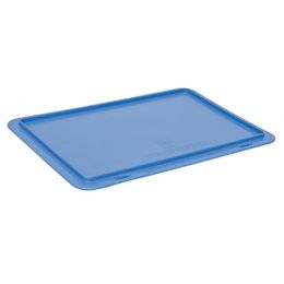 Deckel f&uuml;r Euronorm-Stapelbeh&auml;lter, VE 2 Stk, LxB 300 x 200 mm, blau kaiserkraft