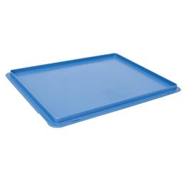 Deckel f&uuml;r Euronorm-Stapelbeh&auml;lter, VE 2 Stk, LxB 400 x 300 mm, blau kaiserkraft