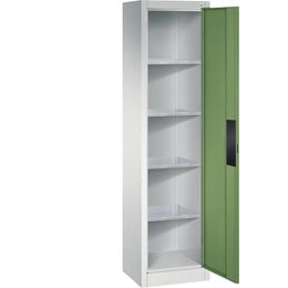 C+P Werkstatt-Schwerlastschrank, Breite 502 mm, Tiefe 400 mm, T&uuml;r resedagr&uuml;n