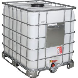 IBC-Container RECOBULK, Volumen 1000 l, auf Stahlkufen-Palette, NW &Ouml;ffnung 225 mm / NW Auslauf 50 mm kaiserkraft