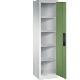 C+P Werkstatt-Schwerlastschrank, Breite 502 mm, Tiefe 500 mm, Tür resedagrün