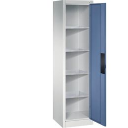 C+P Werkstatt-Schwerlastschrank, Breite 502 mm, Tiefe 500 mm, Tür fernblau