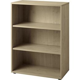 eurokraft pro Büroregal, 2 Fachböden, HxBxT 1100 x 800 x 400 mm, Nussbaum-Dekor