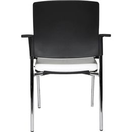 Topstar Besucherst&uuml;hle mit Armlehnen, VE 2 Stk, Bezug Kunstleder, wei&szlig;
