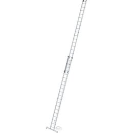 MUNK Anlegeleiter h&ouml;henverstellbar, Seilzugleiter, 2-teilig mit nivello&reg;-Traverse, 2 x 20 Sprossen
