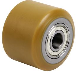 Gabelrolle, Polyurethan, Einbaul&auml;nge 64 mm, Rollenbreite 60 mm, Achs-&Oslash; 15 mm kaiserkraft