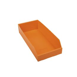Kunststoff-Regalkasten, faltbar, LxBxH 450 x 200 x 100 mm, orange, VE 25 Stk kaiserkraft