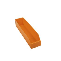 Kunststoff-Regalkasten, faltbar, LxBxH 450 x 100 x 100 mm, orange, VE 25 Stk kaiserkraft