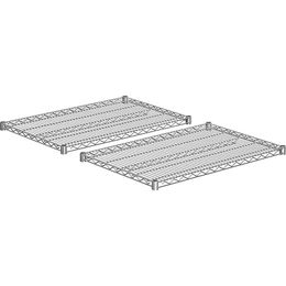 Fachboden für Stahldraht-Gitterregal, verchromt, Fachlast 250 kg, Breite 910 mm, Tiefe 610 mm, VE 2 Stk kaiserkraft