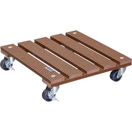 Wagner Pflanzenroller WPC, Tragf&auml;higkeit 80 kg, LxB 290 x 290 mm, ocker