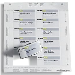 Durable BADGEMAKER Einsteckschilderb&ouml;gen, f&uuml;r HxB 40 x 75 mm, VE 1200 Stk, wei&szlig;