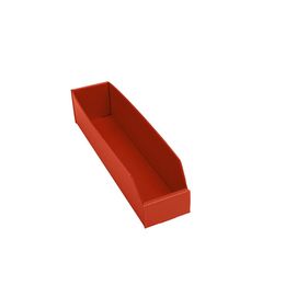 Kunststoff-Regalkasten, faltbar, LxBxH 450 x 100 x 100 mm, rot, VE 25 Stk kaiserkraft