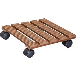 Wagner Pflanzenroller WPC, Tragf&auml;higkeit 60 kg, LxB 290 x 290 mm, ocker, VE 2 Stk