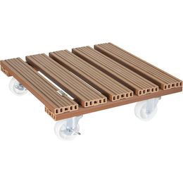 Wagner Pflanzenroller WPC, Tragf&auml;higkeit 120 kg, LxB 385 x 385 mm, ocker