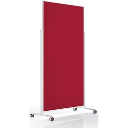 MAGNETOPLAN Design-Moderationstafel VarioPin, Tafelformat 1800 x 1000 mm, Filz, rot