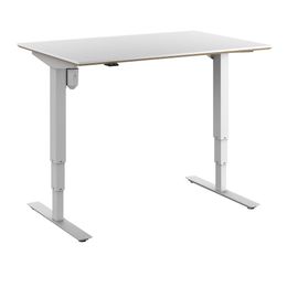 Schreibtisch Atlanta Trend, elektrisch höhenverstellbar, gerade, BxT 1200 x 800 mm, weiß/weiß kaiserkraft
