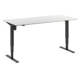 Schreibtisch Atlanta Trend, elektrisch höhenverstellbar, gerade, BxT 1800 x 800 mm, weiß/schwarz kaiserkraft