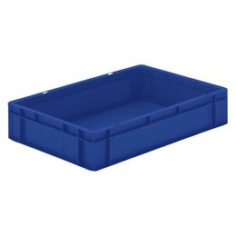 Euro-Format-Stapelbehälter, Wände und Boden geschlossen, LxBxH 600 x 400 x 120 mm, blau, VE 5 Stk kaiserkraft