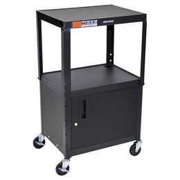 Metallwagen, Tragf&auml;higkeit 135 kg, mit Unterschrank, Gestell schwarz kaiserkraft