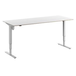 Schreibtisch Atlanta Trend, elektrisch höhenverstellbar, gerade, BxT 2000 x 800 mm, weiß/weiß kaiserkraft