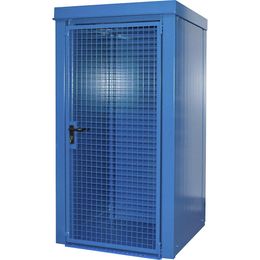 eurokraft pro Gasflaschencontainer, feuerbest&auml;ndig, f&uuml;r 9 Flaschen mit &Oslash; 230 mm, blau