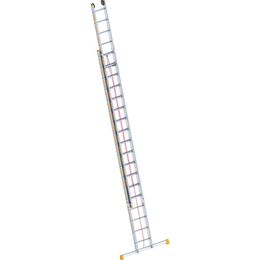 Layher Alu-Seilzugleiter, 2-teilig, ausziehbar, inkl. Traverse, 2 x 18 Sprossen