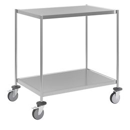 Kongamek Edelstahl-Etagenwagen, verschwei&szlig;t, LxBxH 825 x 575 x 900 mm, 2 Etagen