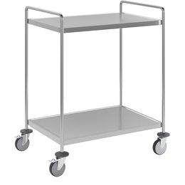 Kongamek Edelstahl-Etagenwagen, verschwei&szlig;t, LxBxH 825 x 575 x 1010 mm, 2 Etagen