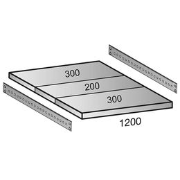 Fachboden für CLEANA-Steckregal, Bodenbreite 1200 mm, Tiefe 800 mm kaiserkraft
