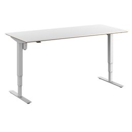 Schreibtisch Atlanta Trend, elektrisch höhenverstellbar, gerade, BxT 1800 x 800 mm, weiß/weiß kaiserkraft