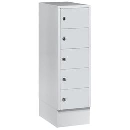 Wolf Wertfachschrank, 1 Abteil, lichtgrau, 5 F&auml;cher
