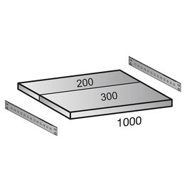 Fachboden für CLEANA-Steckregal, Bodenbreite 1000 mm, Tiefe 500 mm kaiserkraft