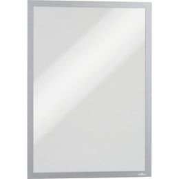 Durable DURAFRAME® Info-Rahmen MAGNETIC PLUS, Magnettasche A4 mit Rückenfolie, VE 4 Stk, BxH 236 x 323 mm, silber