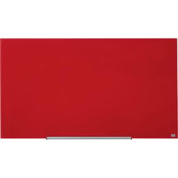 NOBO Glas-Whiteboard WIDESCREEN, rahmenlos, 57'' - BxH 1264 x 711 mm, rot