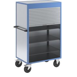 eurokraft pro Schrankwagen, Rollladen aus Aluminium, mit 3 Etagenb&ouml;den