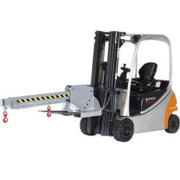eurokraft pro Teleskoplader, 5fache H&ouml;henverstellung, Tragf&auml;higkeit 650 - 3000 kg, teleskopierbar, verzinkt