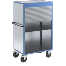 eurokraft pro Schrankwagen, Rollladen aus Aluminium, mit 1 Etagenboden