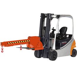eurokraft pro Teleskoplader, 5fache H&ouml;henverstellung, Tragf&auml;higkeit 650 - 3000 kg, teleskopierbar, orange lackiert