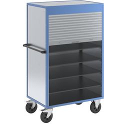 eurokraft pro Schrankwagen, Rollladen aus Aluminium, mit 4 Etagenb&ouml;den