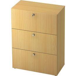 eurokraft pro H&auml;ngeregistraturschrank, HxBxT 1100 x 800 x 420 mm, Buche / Buche