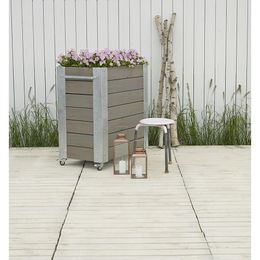 Pflanzkasten mit Rollen, HxBxT 950 x 870 x 500 mm, graubraun kaiserkraft