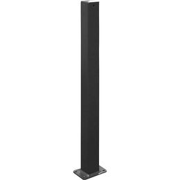 Schake Absperrpfosten, 70 x 70 mm, ortsfest, zum Aufd&uuml;beln, ohne &Ouml;se, eisenglimmer