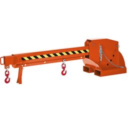 eurokraft pro Teleskoplader, 5fache Höhenverstellung, Tragfähigkeit 650 - 3000 kg, teleskopierbar, orange lackiert