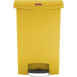Rubbermaid Treteimer SLIM JIM , aus Polyethylen, 90 l, gelb, fahrbar