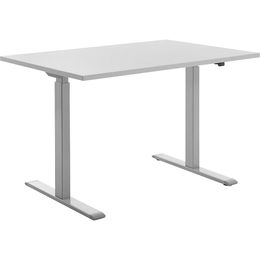 Topstar Schreibtisch, elektrisch höhenverstellbar, gerade, BxT 1200 x 800 mm, lichtgrau/grau
