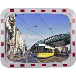 Dan-MIRROR Verkehrsspiegel mit Universalhalterung, rechteckig, HxBxT 600 x 800 x 50 mm
